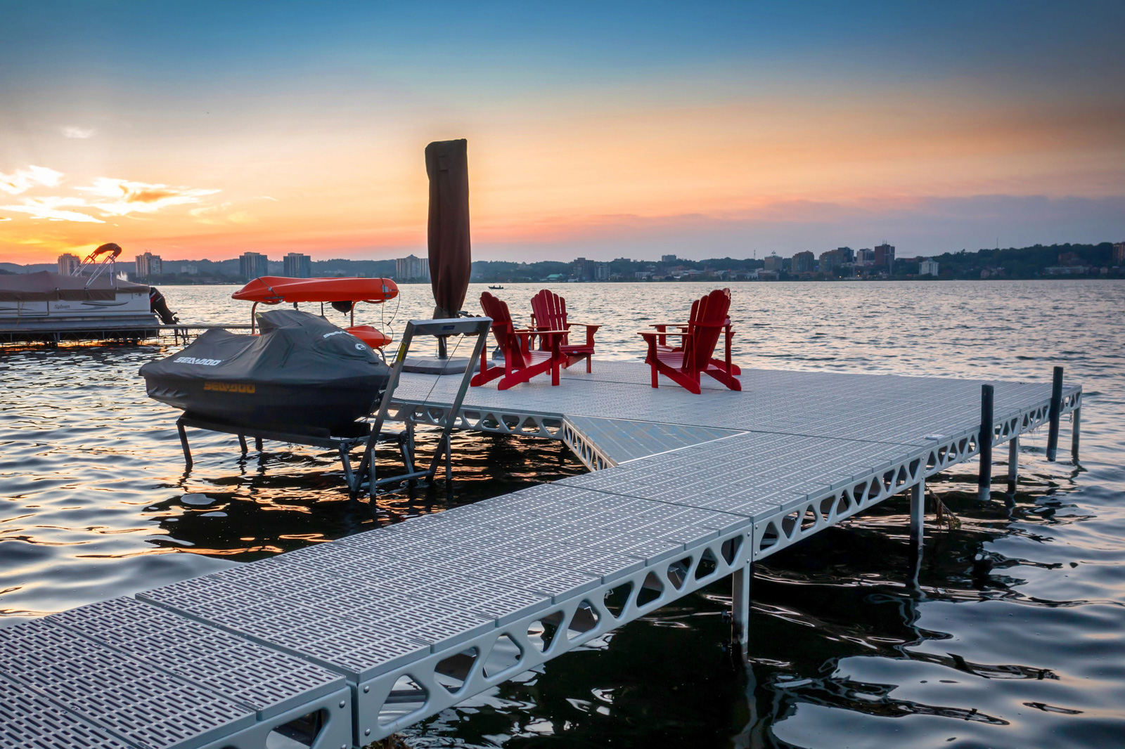 Maintenance free aluminum docks allow hassle-free fun on the water ...